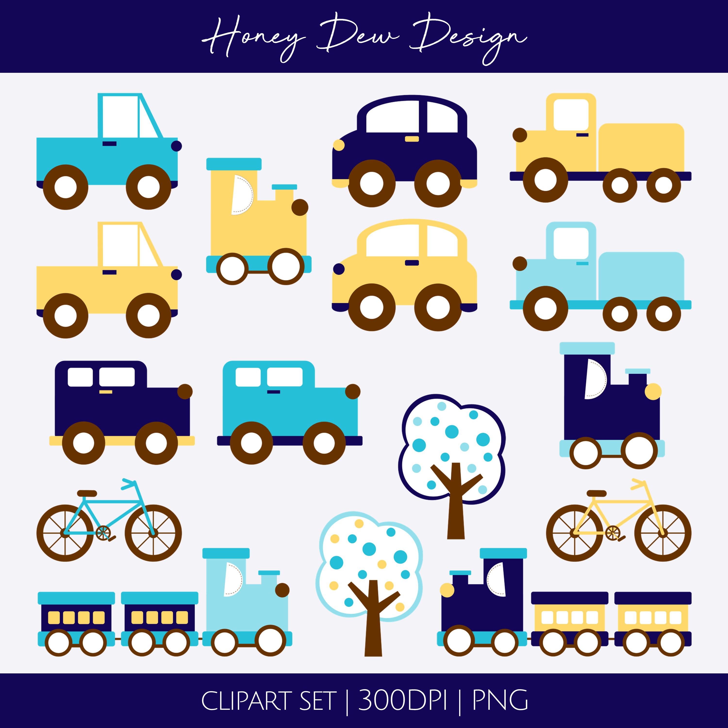 Cars and Trucks Clipart | Digital Images | Instant Download | Personal ...