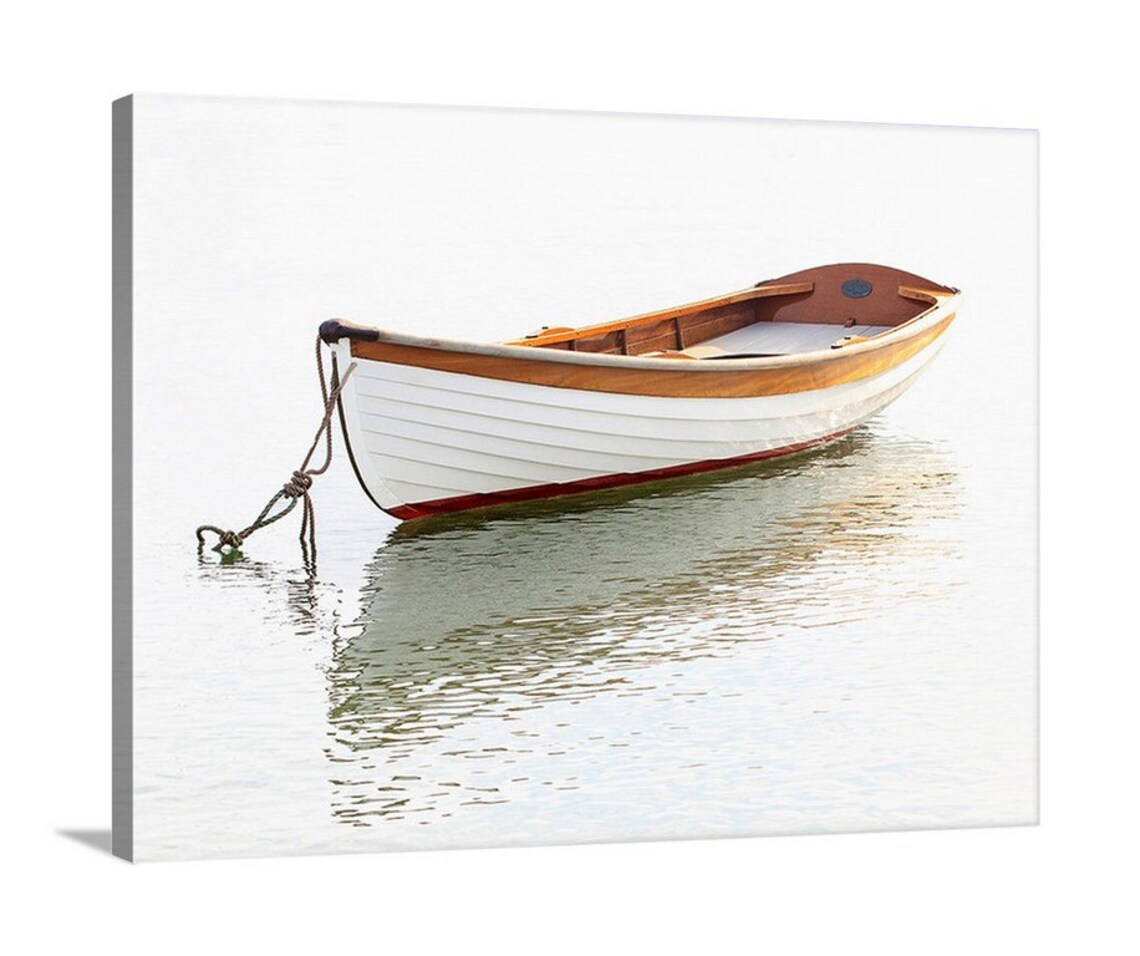 White Boat Photo Canvas Wall Art Nautical Decor - Etsy