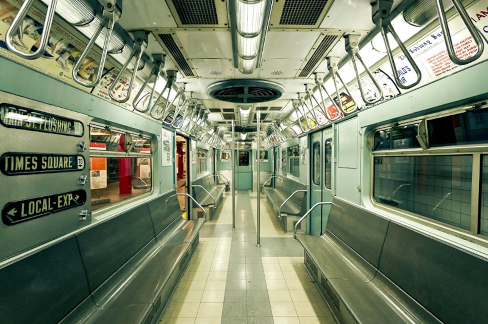 NYC Photography NYC Subway Mint Green Red New York City Wall - Etsy