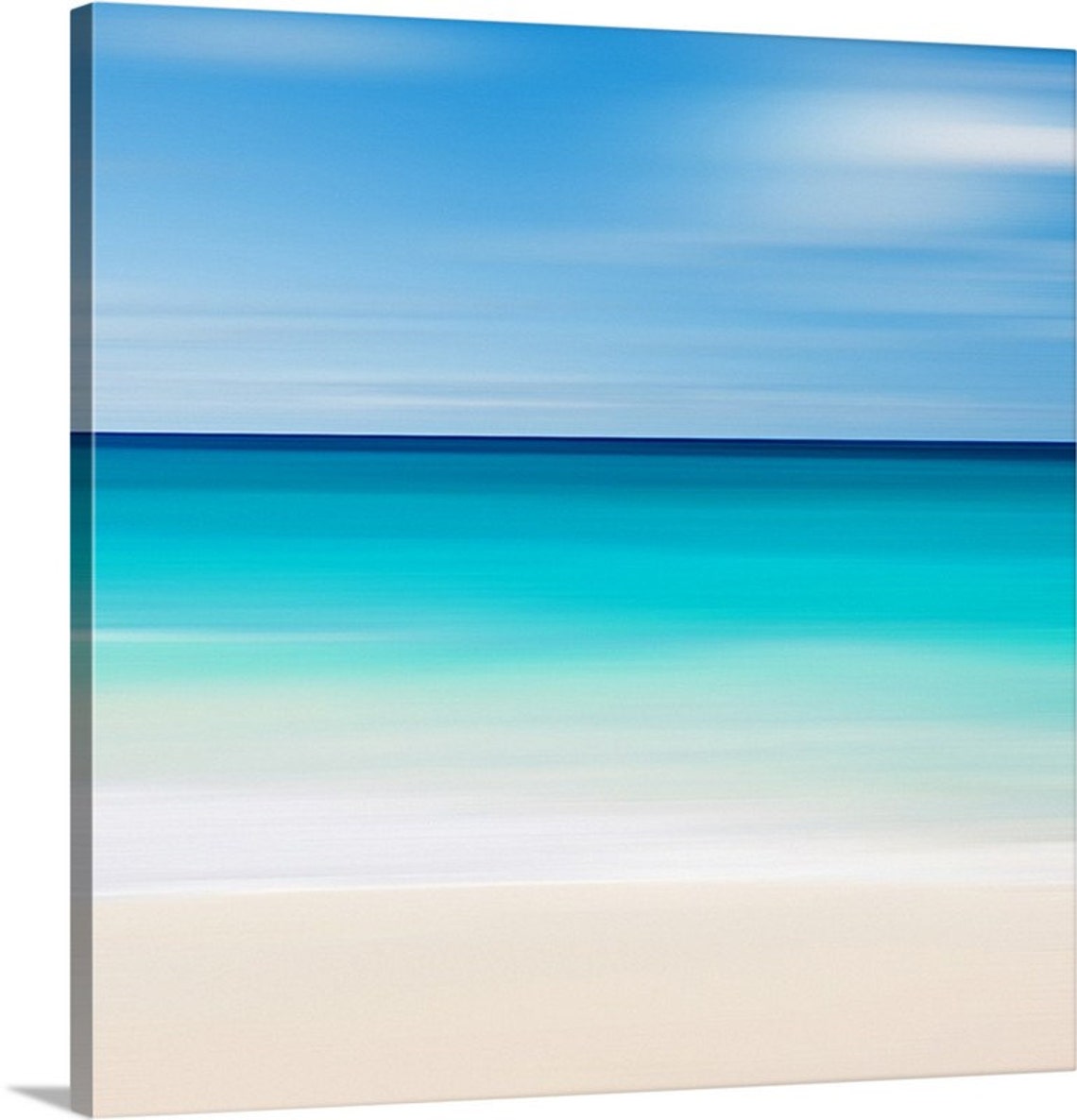 Beach Canvas Art Abstract Seascape Nautical Decor Caribbean - Etsy