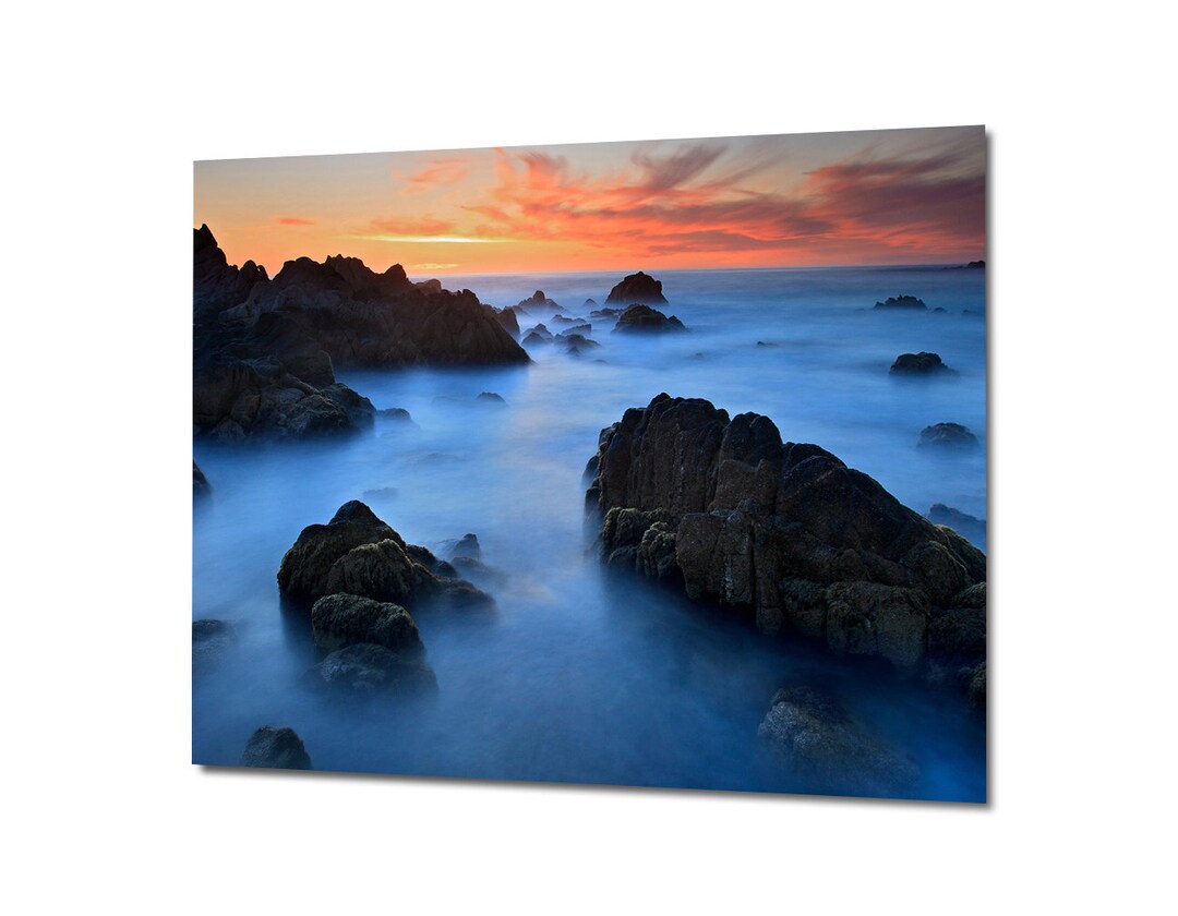 Seascape Photography, Metal Print, Asilomar Beach Sunset, California ...