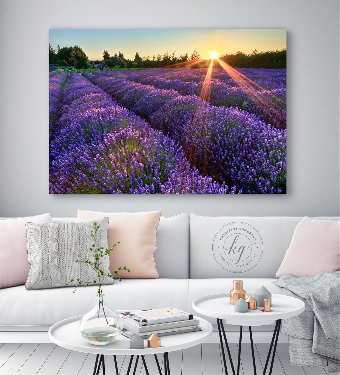 Landscape Photography Lavender Field Photo Large Wall Art - Etsy