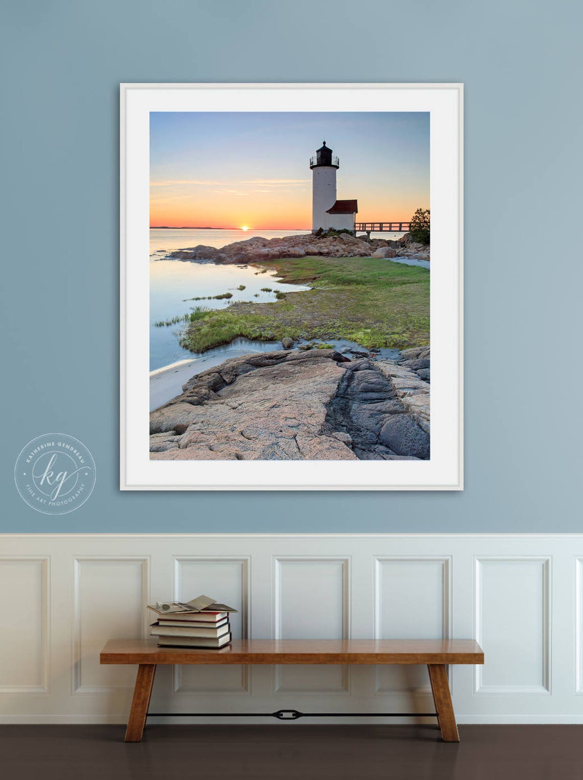 Large Vertical Lighthouse Wall Art Annisquam Lighthouse | Etsy