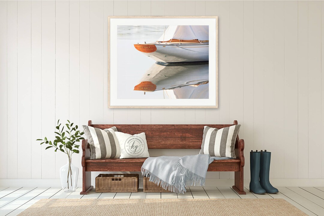 Framed Sailboat Photo, Cape Ann Nautical Photograph, Sailing Wall Art ...