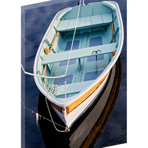 Blue Rowboat Vertical Canvas Wrap Print, Nayatt Point Barrington RI ...
