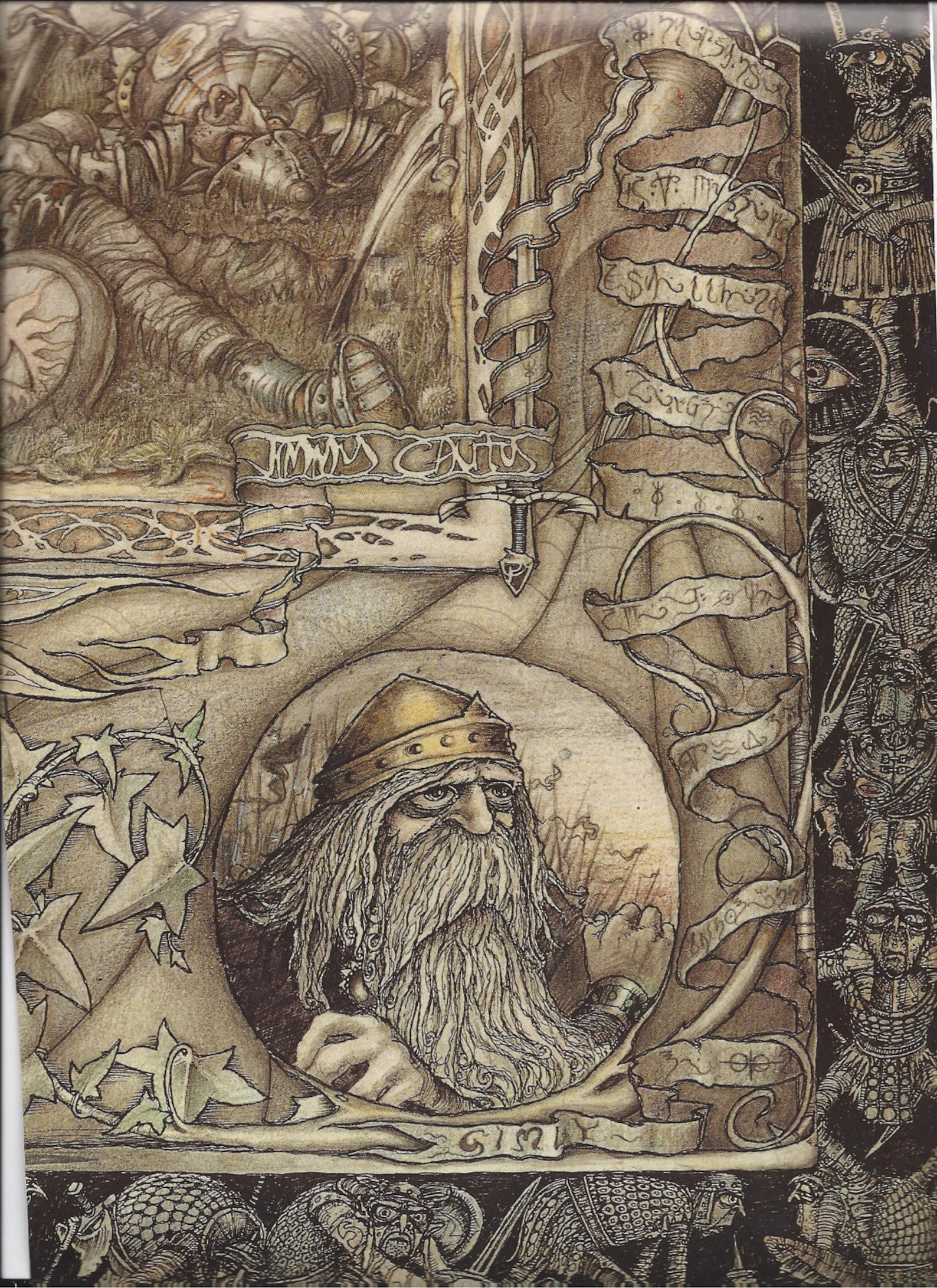 HOBBIT Vintage Lord of the Rings Art poster by James Cauty | Etsy