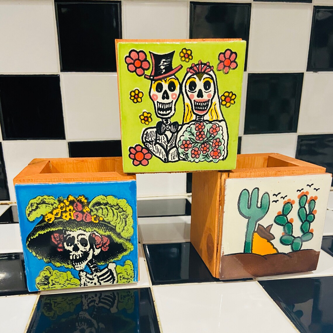Mexican Tile 4 x 4 Planter Box | Etsy