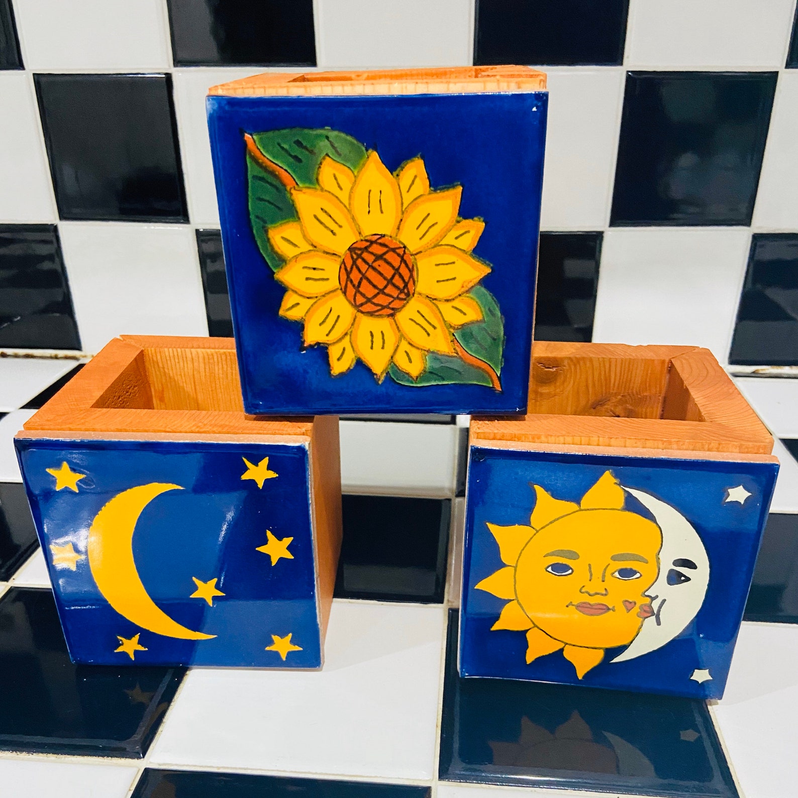 Mexican Tile 4 x 4 Planter Box | Etsy