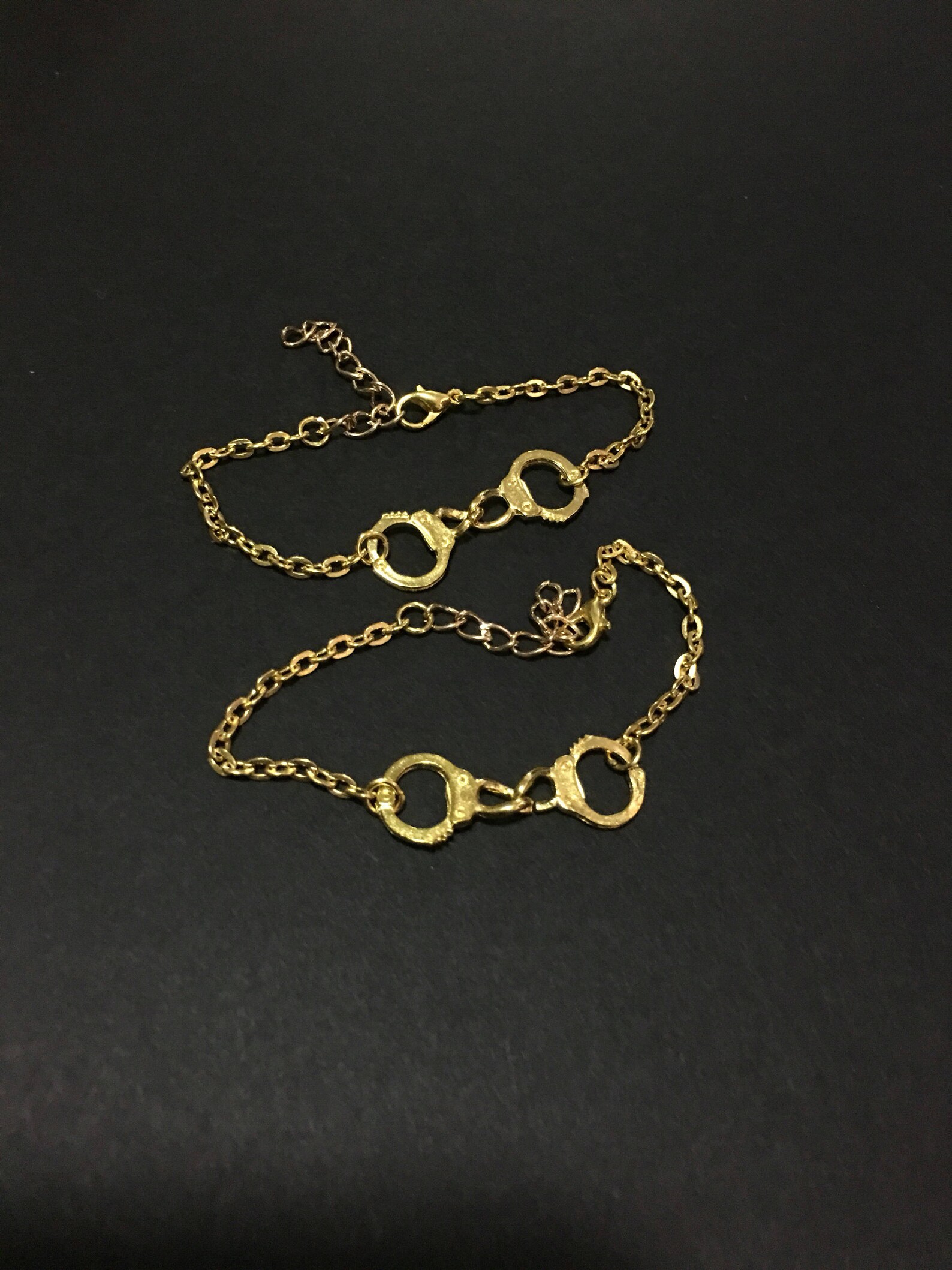 Matching Set Handcuff Partners in Crime BFF Bracelet in Gold or Silver ...