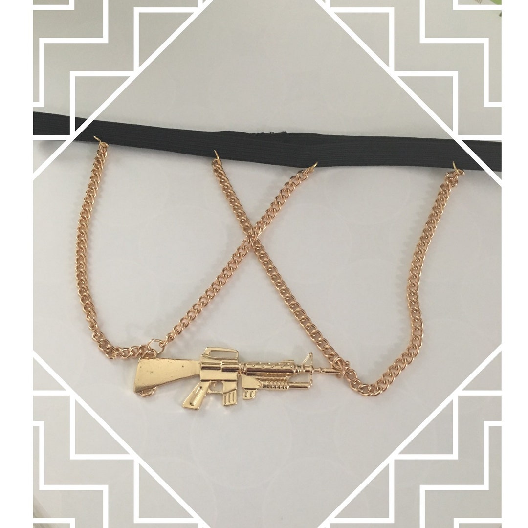 Gold AK 47 Assault Rifle Thigh Chain - Etsy