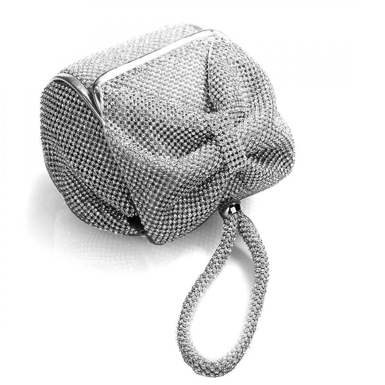 Crystal Rhinestones Net Bucket Tote Clutch Bag Vintage - Etsy