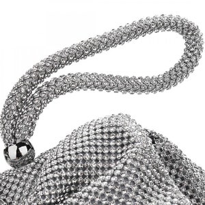 Crystal Rhinestones Net Bucket Tote Clutch Bag Vintage - Etsy