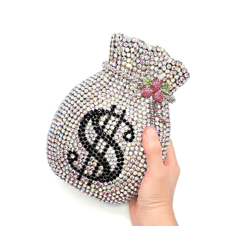 Retro and Kitsch AB Crystal Rhinestone Money Pouch Clutch - Etsy