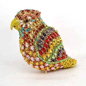 Lucky Parrot Crystal Rhinestone Clutch Multicolored Crystal - Etsy
