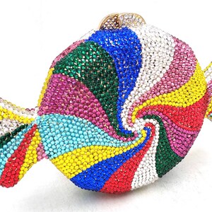 Retro and Kitsch Candy Crystal Clutch, Multicolored Crystal Candy ...
