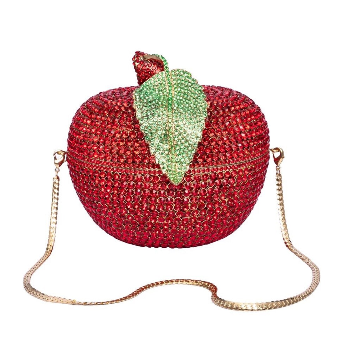Retro and Kitsch, Apple Crystal Rhinestone Clutch, Fruity Crystal ...