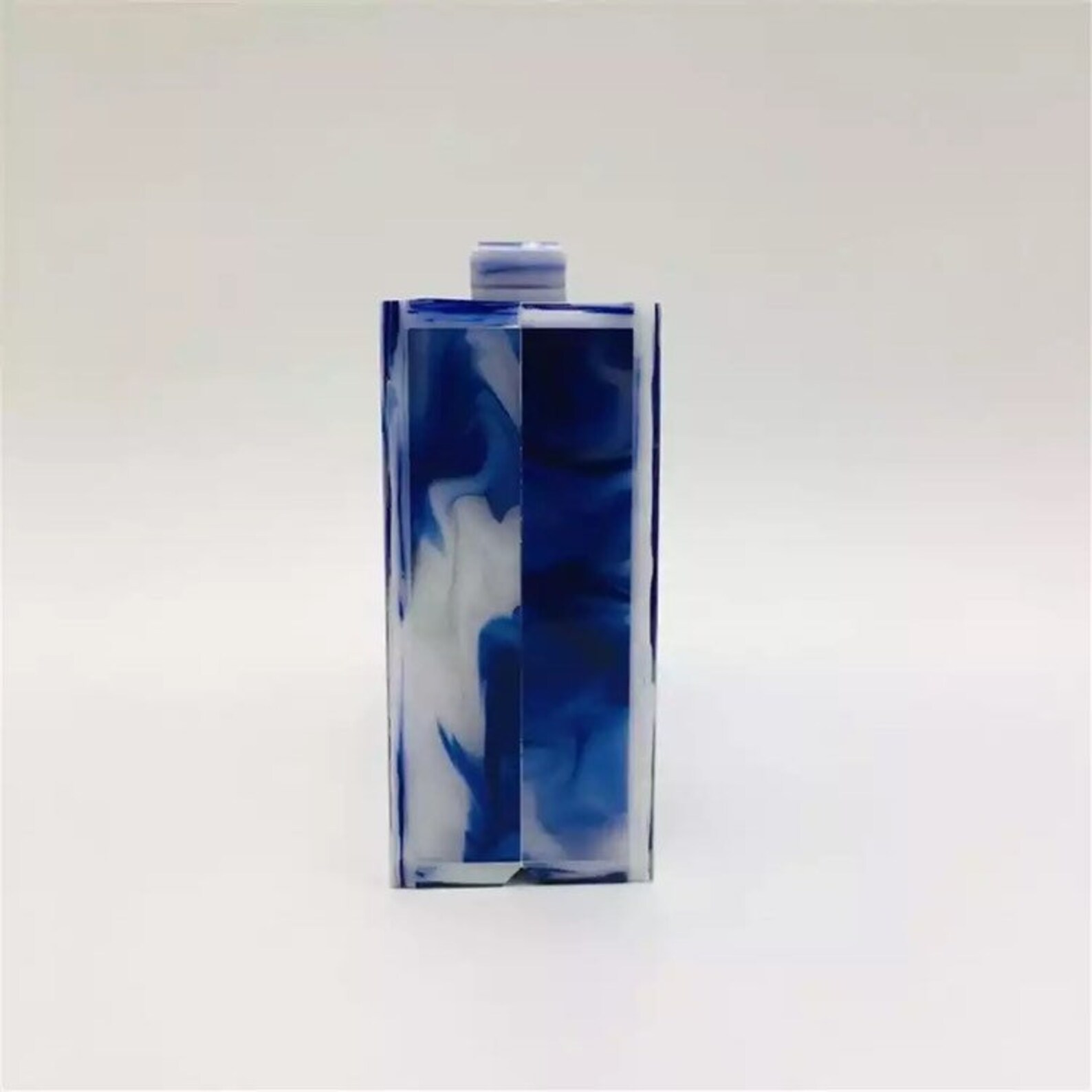 Royal Blue Ink Marble Pattern Acrylic Clutch With the Metal - Etsy