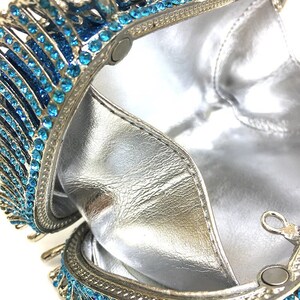 Blue Crystal Rhinestone Clutch Blue Diamond Clutch Party - Etsy