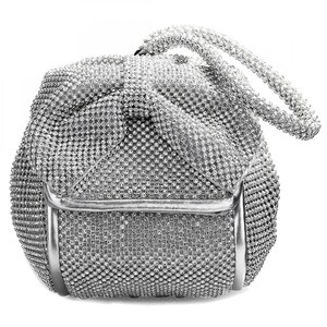 Crystal Rhinestones Net Bucket Tote Clutch Bag Vintage - Etsy