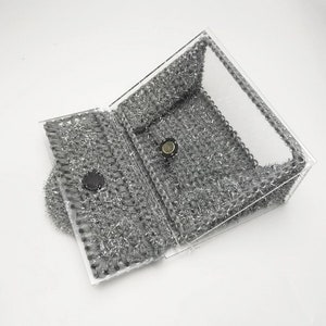 Glitter Grey Wool Woven on Transparent Acrylic Board Tote Bag - Etsy
