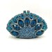 Bridal Wedding Clutch, Turquoise Blue Chunky Crystal Rhinestone Clutch ...
