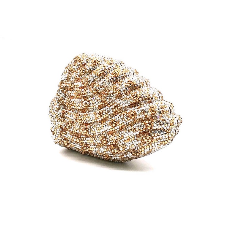 Bridal Wedding Clutch Conch Shell Crystal Clutch Gold - Etsy
