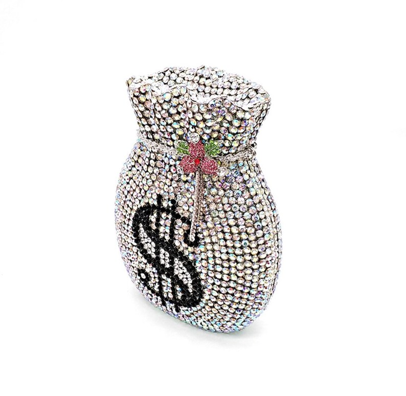 Retro and Kitsch AB Crystal Rhinestone Money Pouch Clutch - Etsy