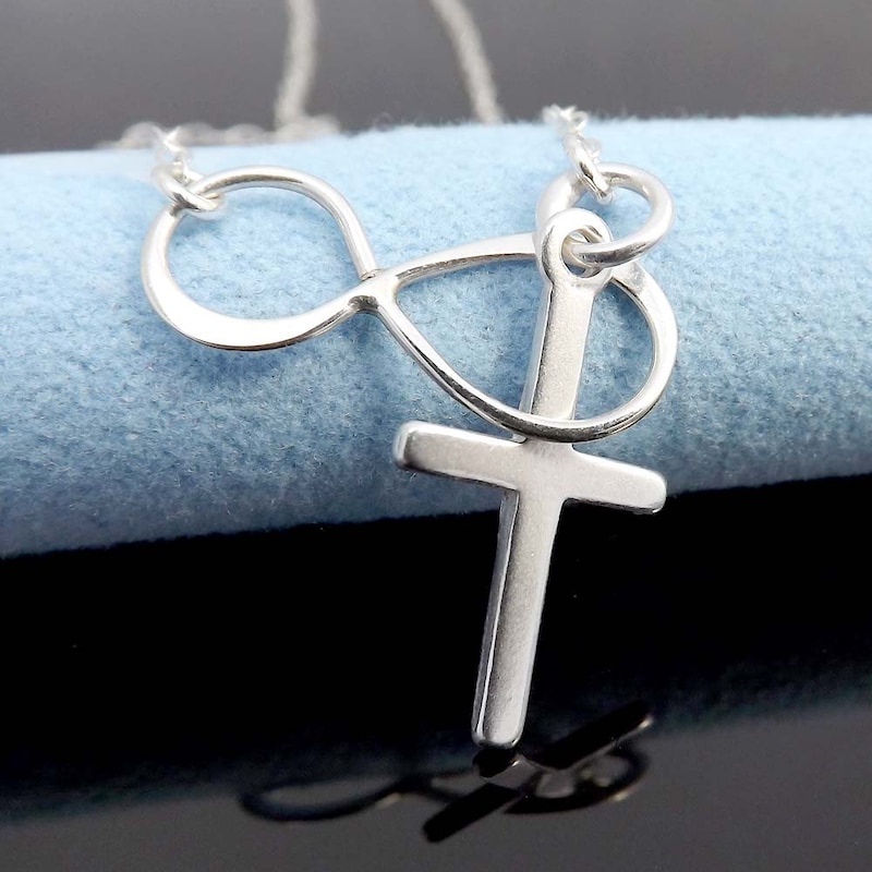 Infinity Cross Necklace - Etsy