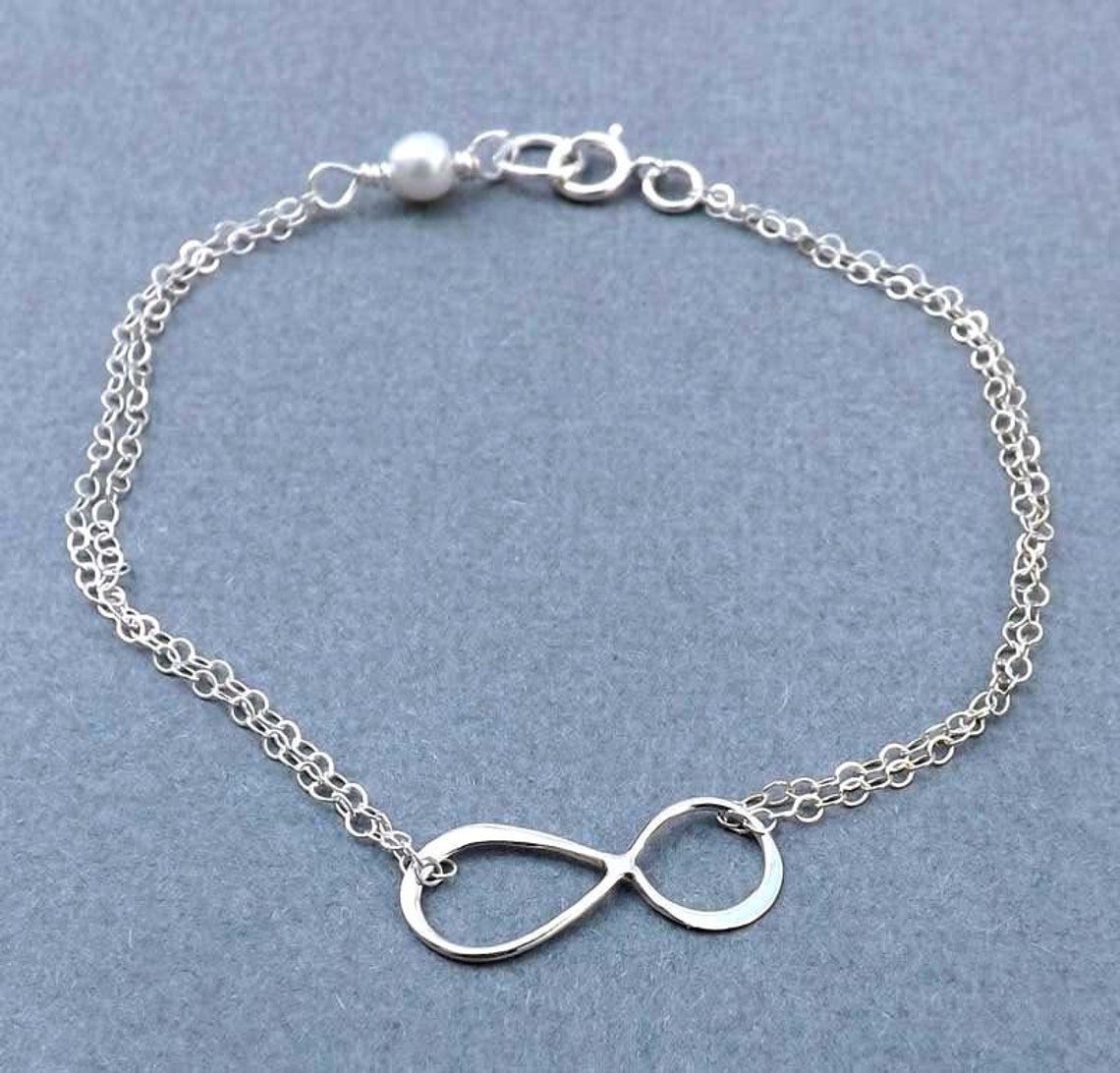 Infinity Charm Bracelet Infinity Bracelet Personalized | Etsy