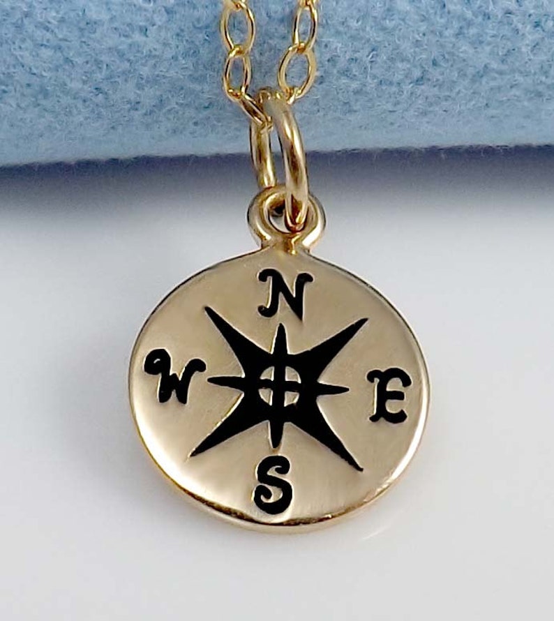 Compass Pendant Necklace Friendship Pendant Necklace - Etsy