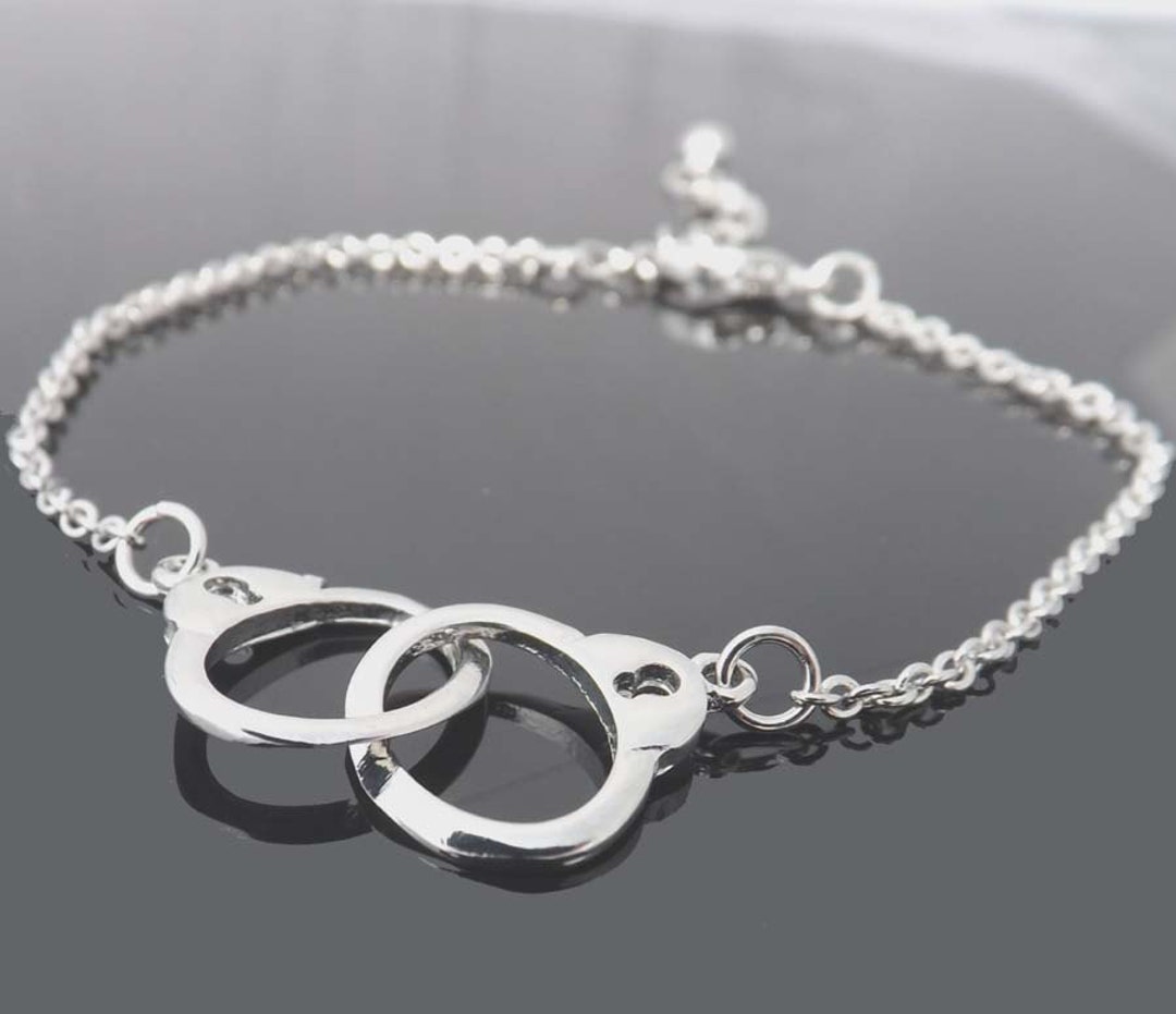 Handcuff Charm Bracelet - Handcuff Friendship Bracelet - Simple ...