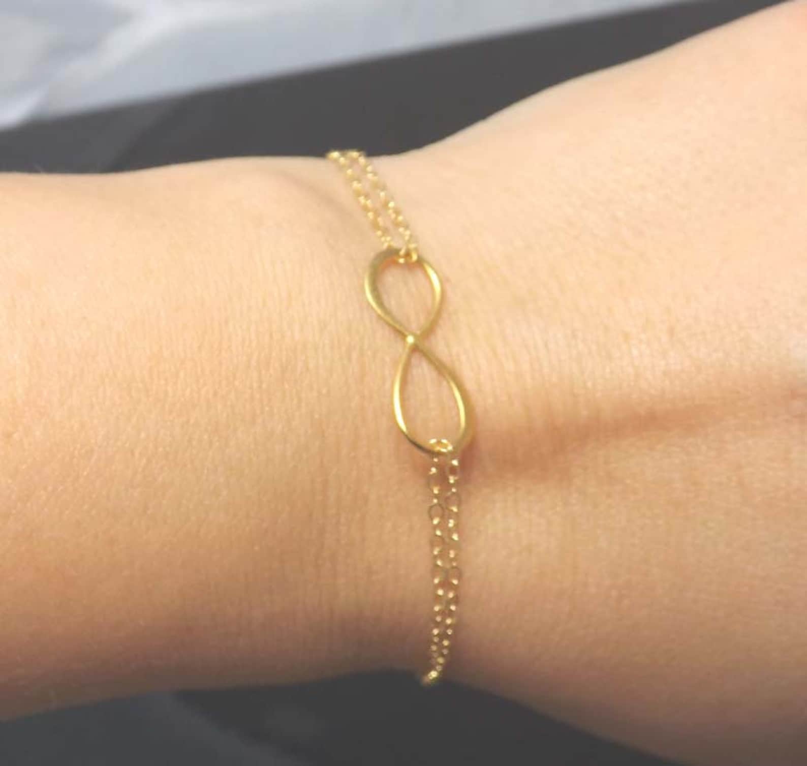 Gold Infinity Bracelet Gold Bracelet Infinity Bracelet Gold | Etsy