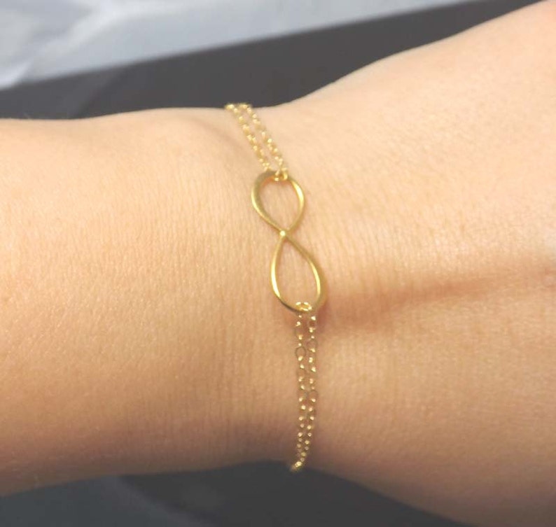 Gold Infinity Bracelet Gold Bracelet Infinity Bracelet Gold - Etsy