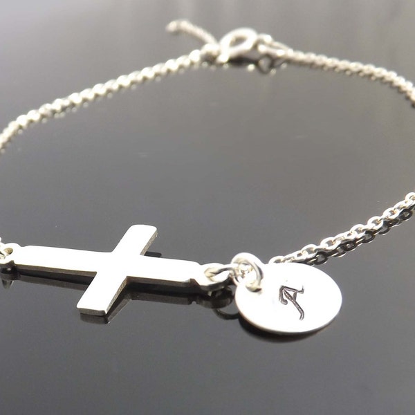 Cross Initial - Etsy