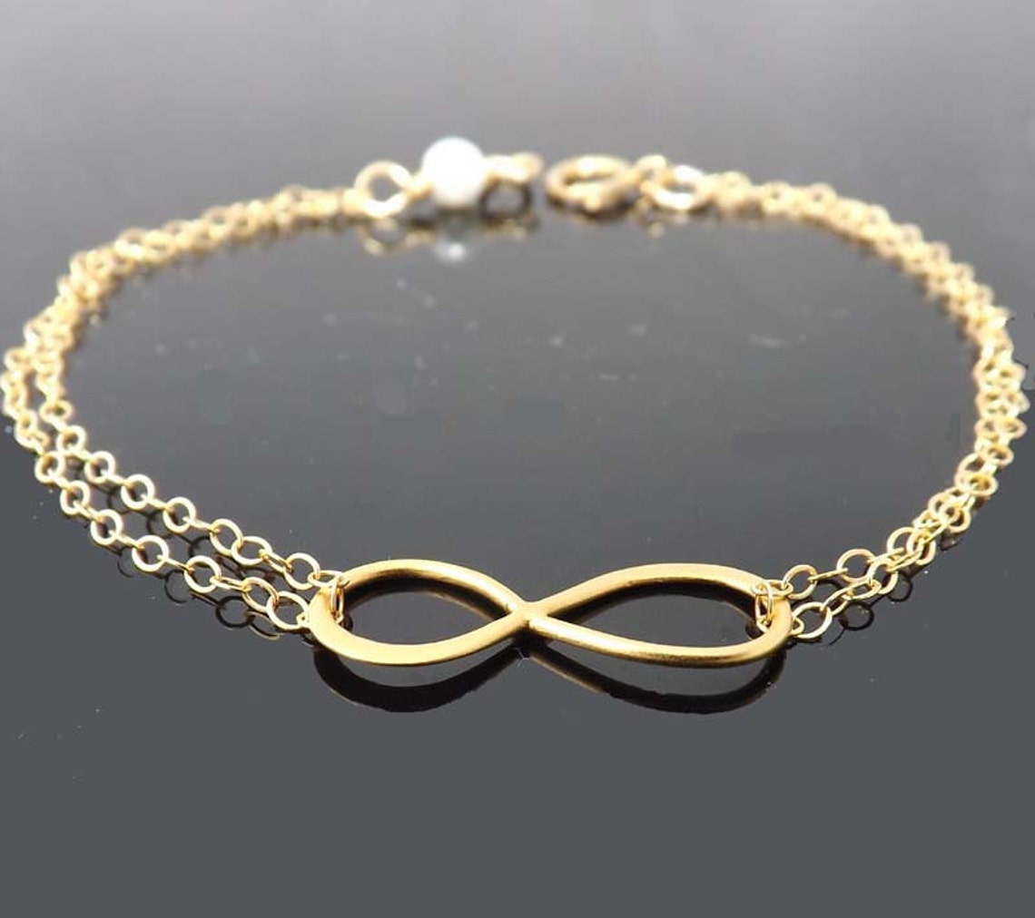 Gold Infinity Bracelet Gold Bracelet Infinity Bracelet Gold - Etsy
