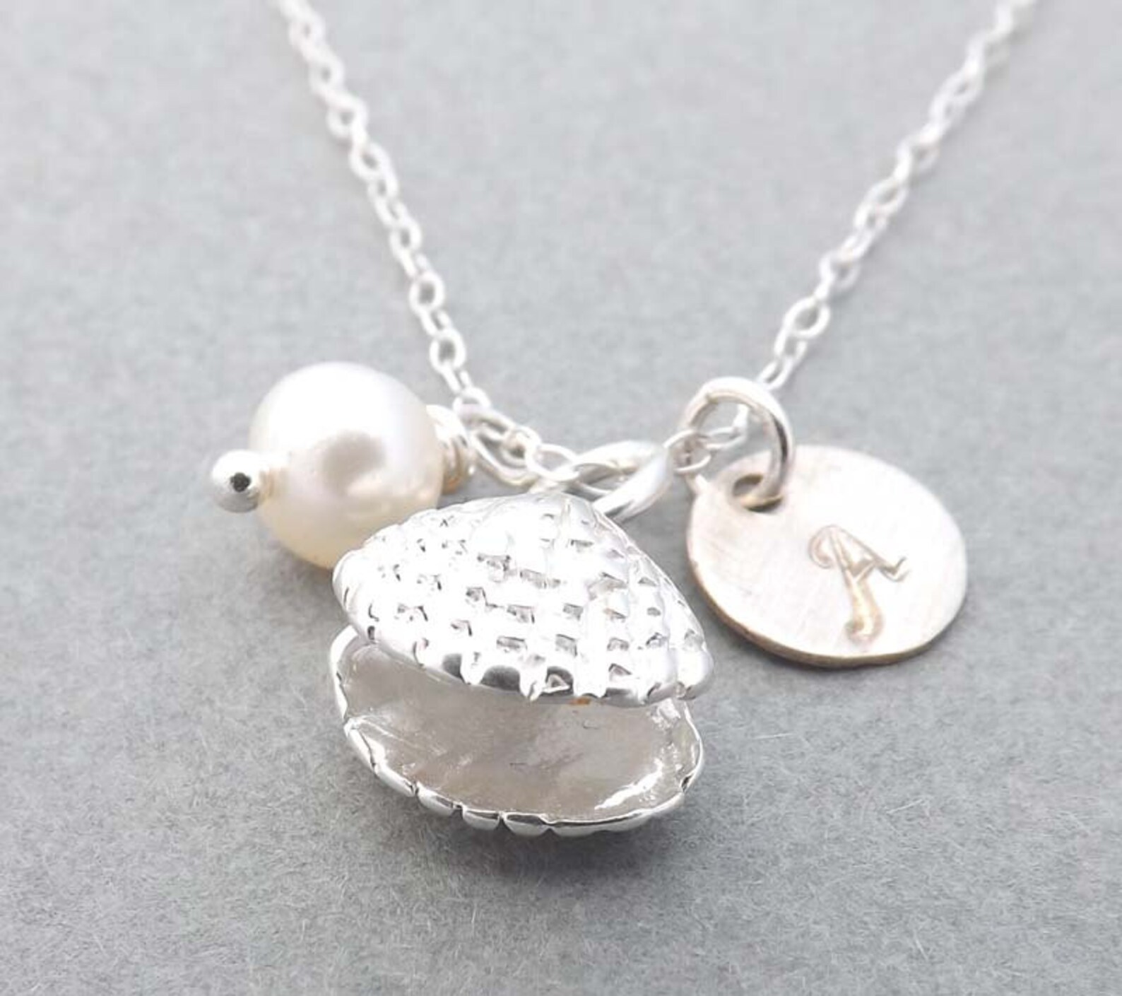 Seashell Necklace, Shell Necklace, Personalized Necklace, Sterling ...