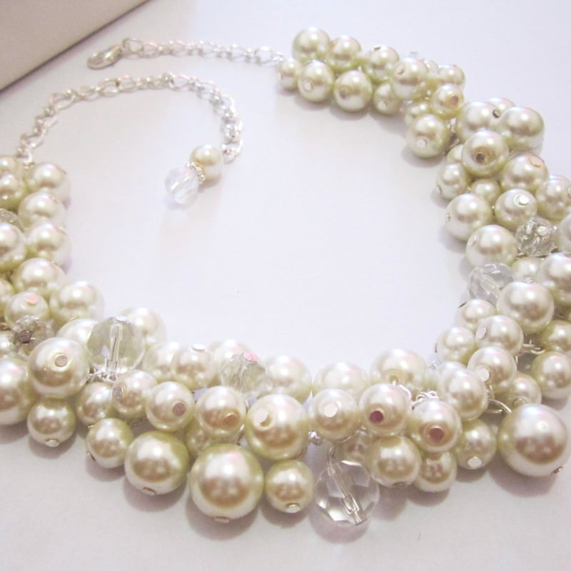 Chunky Pearl Necklace - Etsy