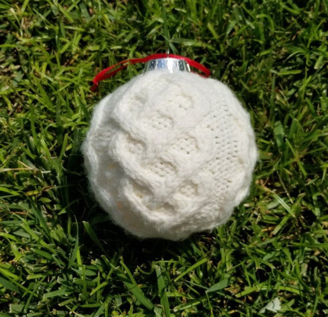 Hand Knit Cable Christmas Ornament - Etsy