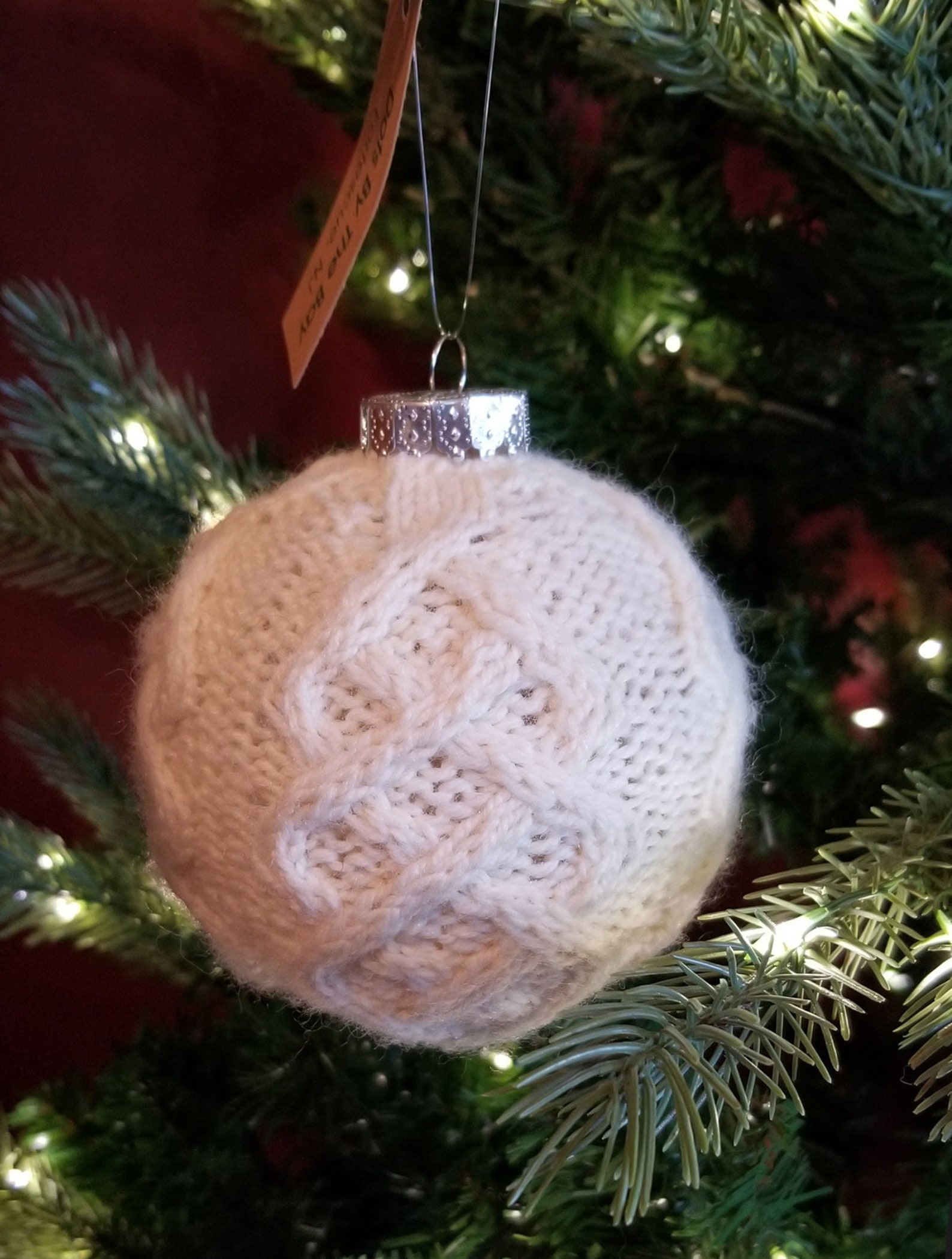 Hand Knit Cable Christmas Ornament - Etsy