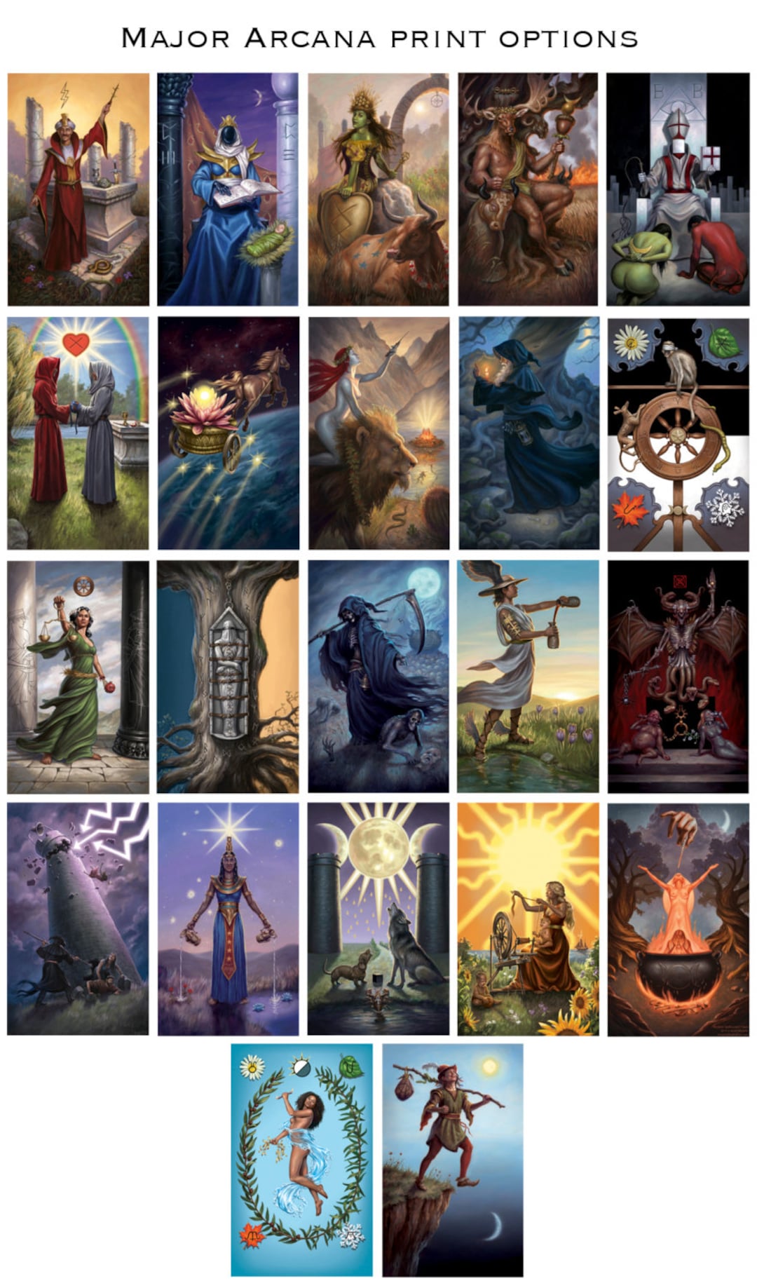 Prints - Modern Spellcaster's Tarot - Major Arcana - Etsy
