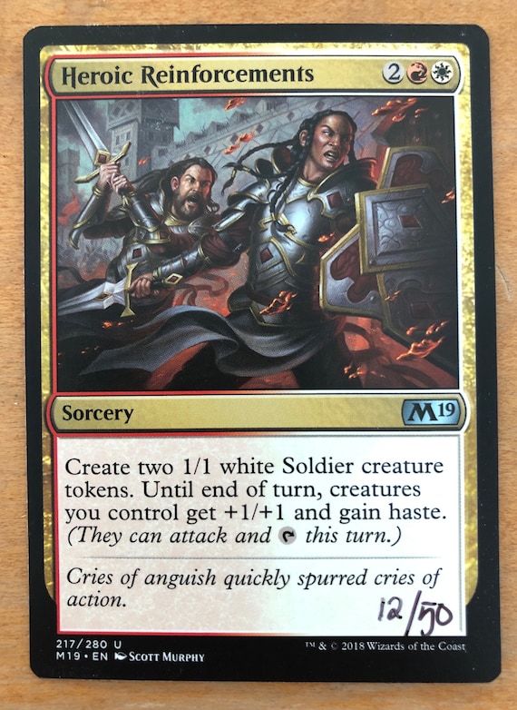 Heroic Reinforcements Limited Edition Magic The Gathering | Etsy