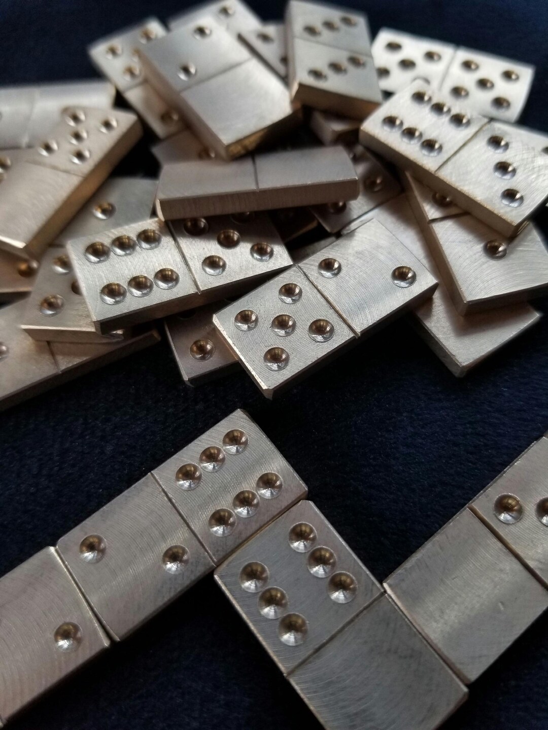 Quirky Miniature Bronze Dominoes, Full Double Six Set! - Etsy