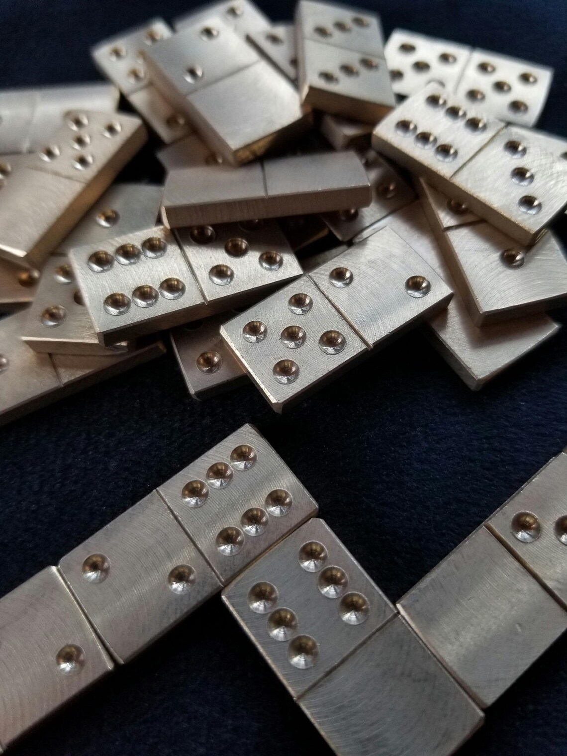 Quirky Miniature Bronze Dominoes, Full Double Six Set! - Etsy