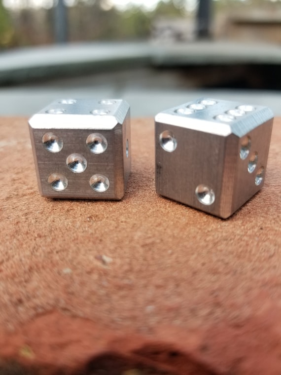 Pair of Solid Aluminum Dice - Etsy