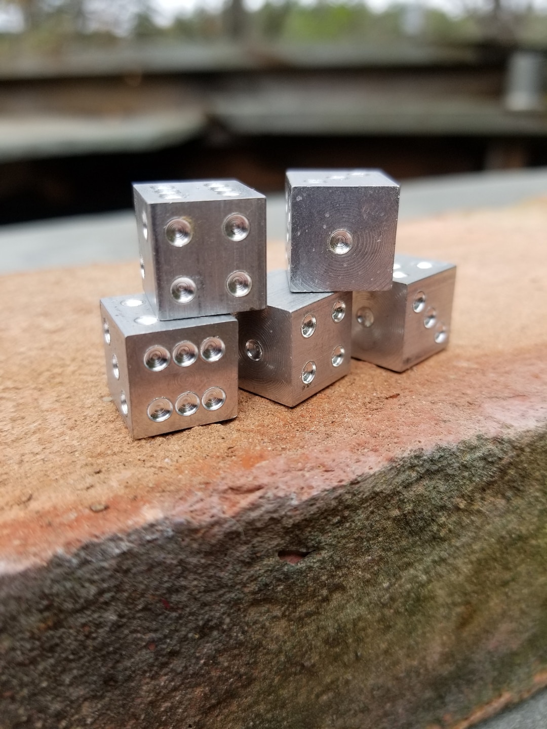 Set of 5 Solid Aluminum Dice - Etsy