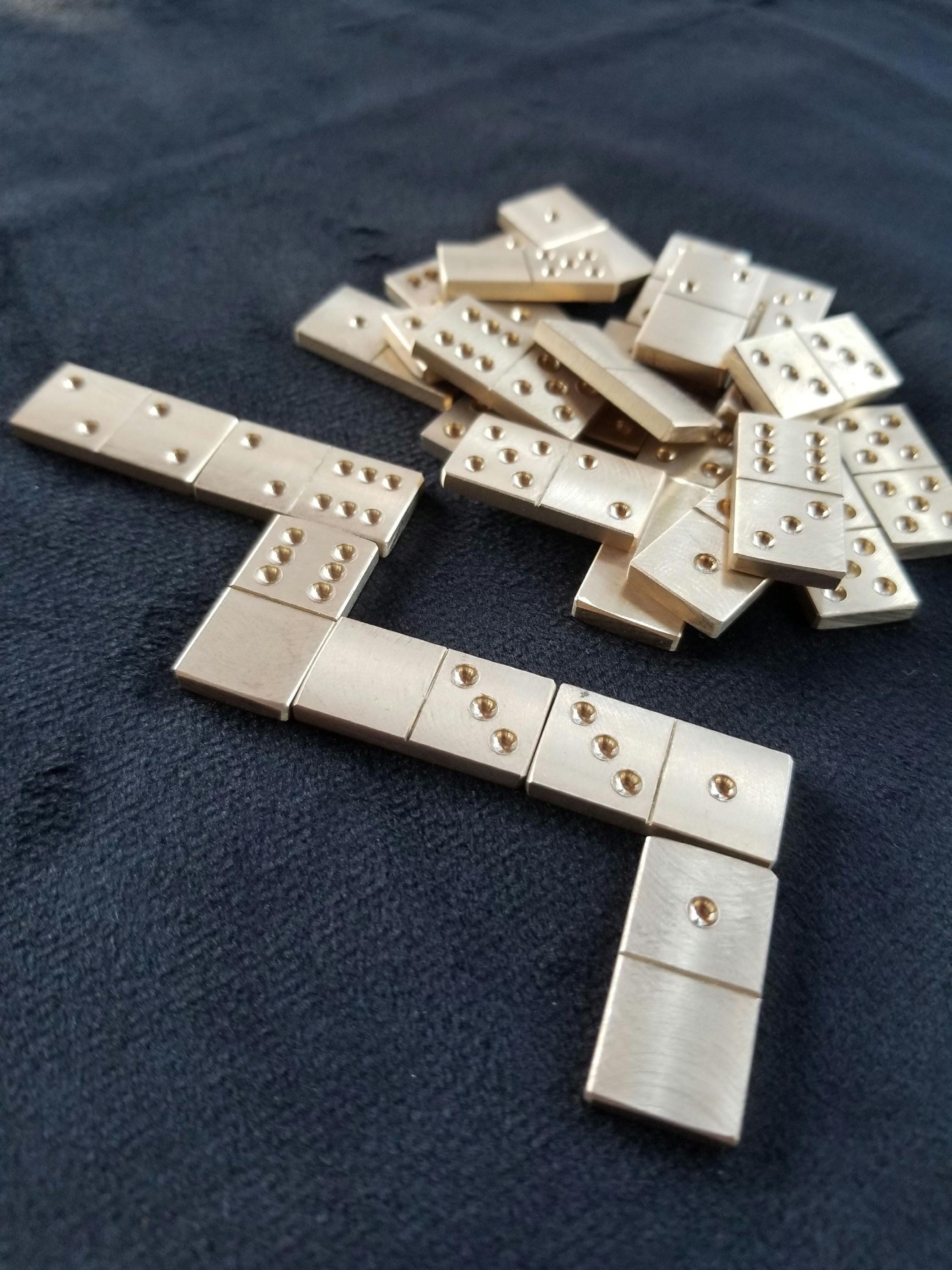 Quirky Miniature Bronze Dominoes, Full Double Six Set! - Etsy