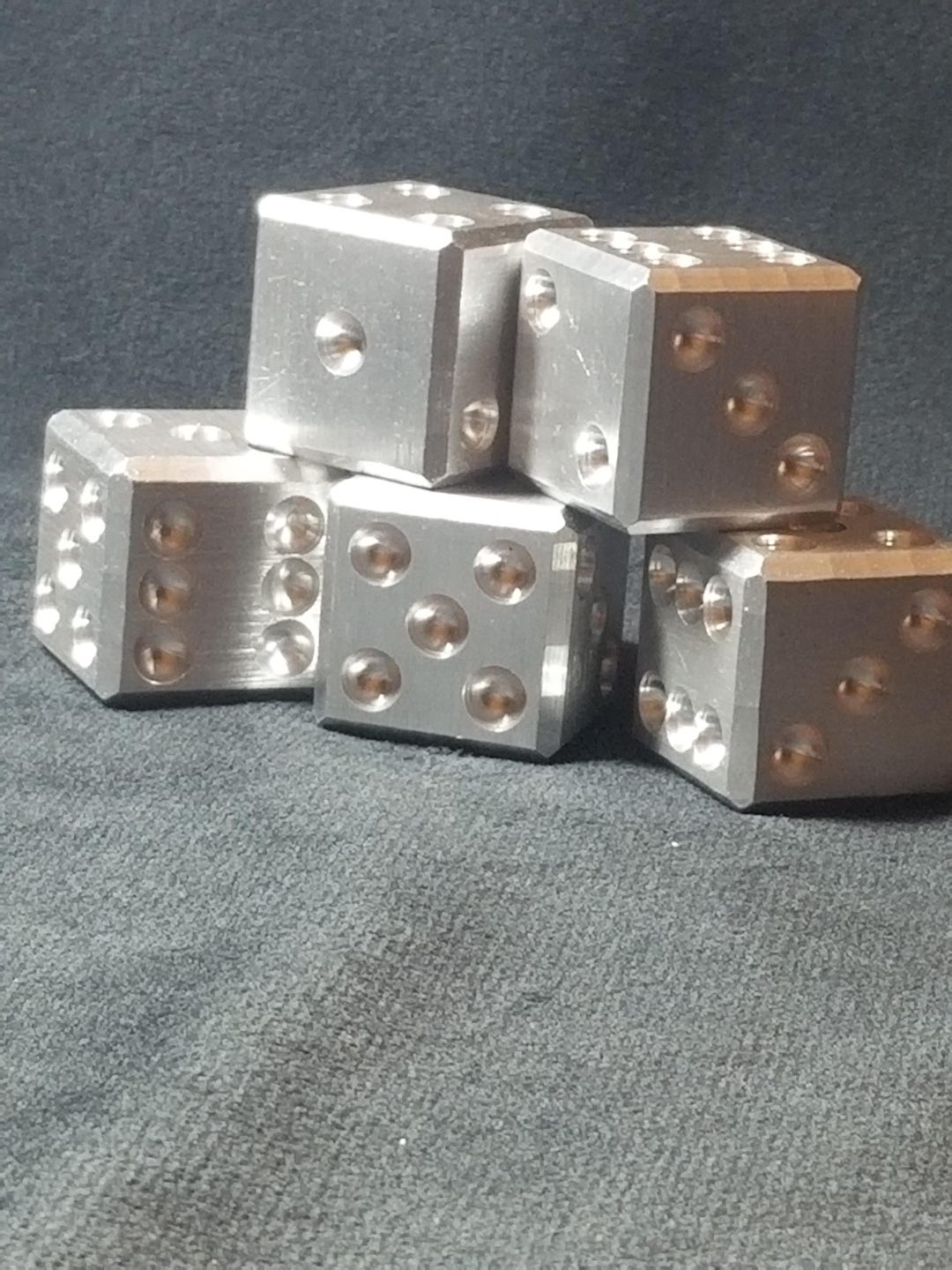 Set of 5 Jumbo Solid Aluminum Dice - Etsy