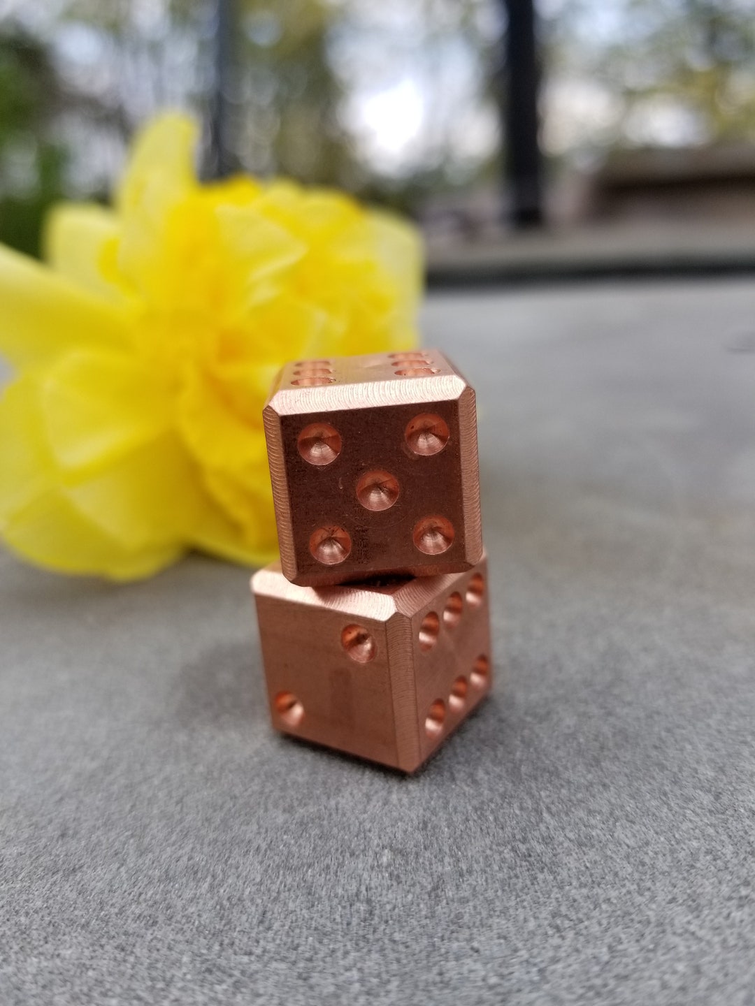 Handmade Solid Copper Dice Set, Beveled Edge (5/8") - Etsy
