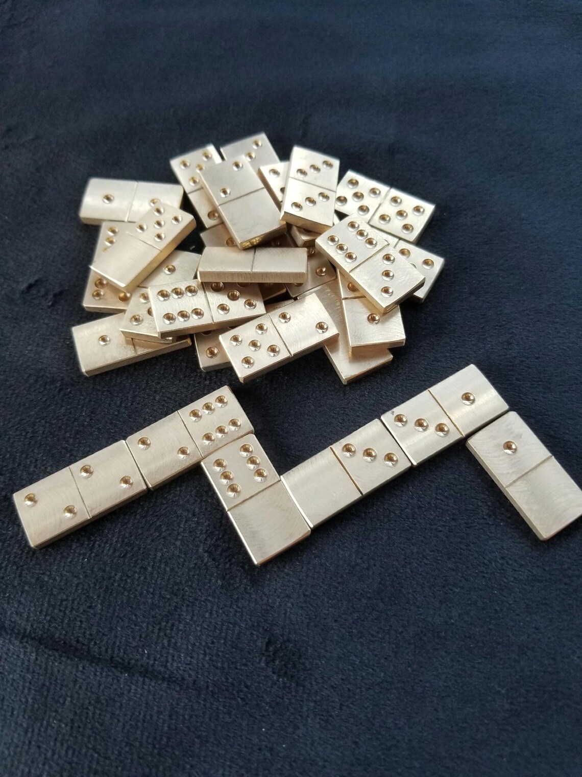 Quirky Miniature Bronze Dominoes, Full Double Six Set! - Etsy