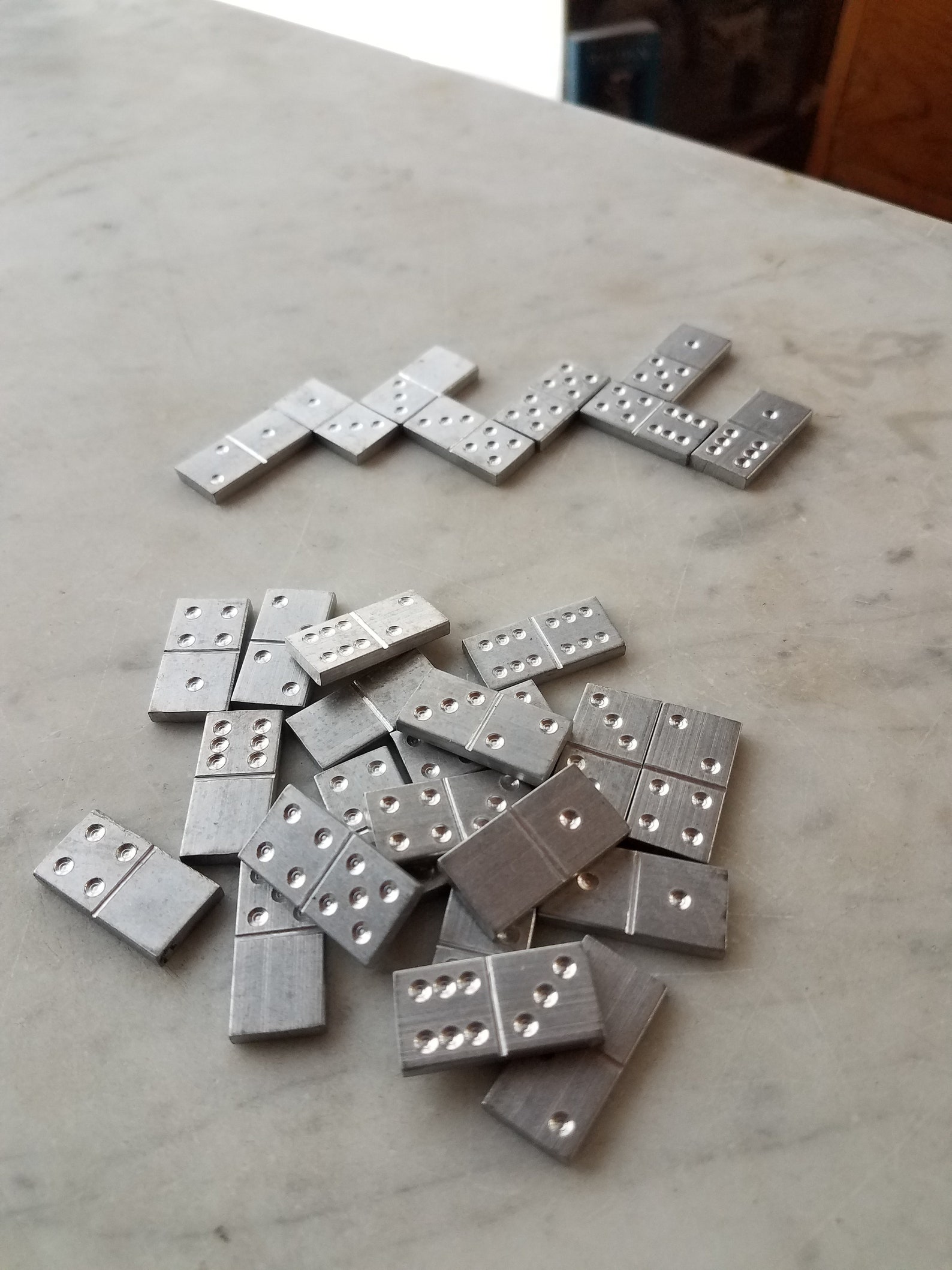 Quirky Miniature Aluminum Dominoes, Full Double Six Set! - Etsy